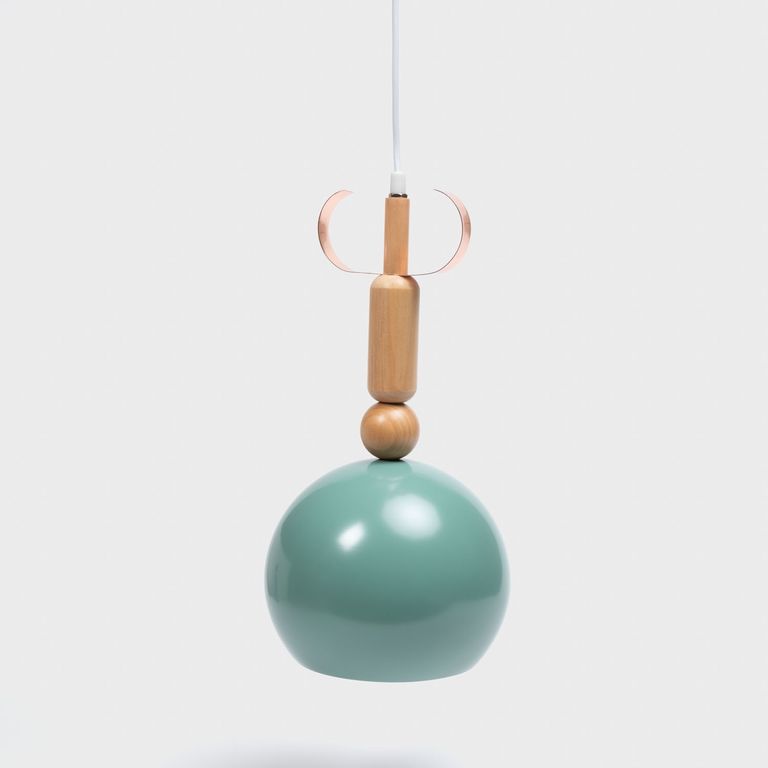 MICA Lámpara Colgante Mica Eléctrica Halógena Metal y Madera 19x28 cm ...