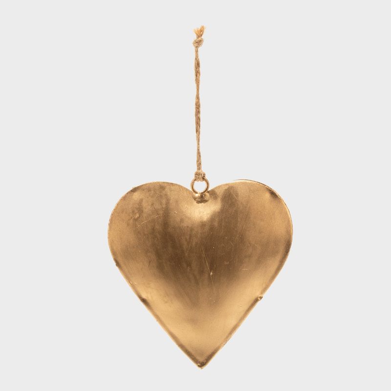 MICA COLGANTE CORAZÓN 10 CM DORADO MICA | falabella.com