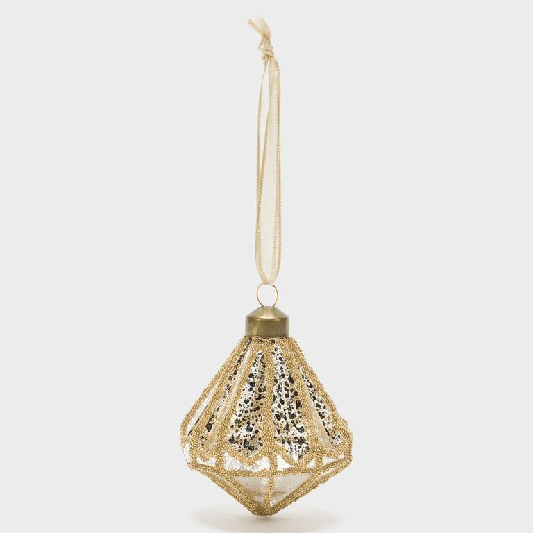 MICA Adorno Navideño Colgante Vidrio 9 Cm Plateado Mica | falabella.com