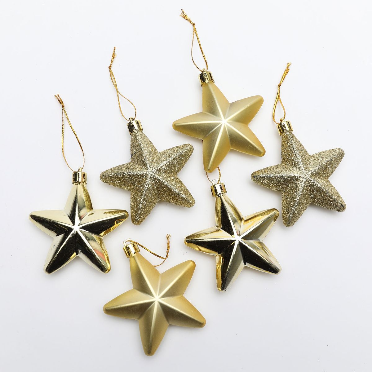 MICA Adorno Navidad Set X6 Figuras Colgante Dorado Mica | falabella.com