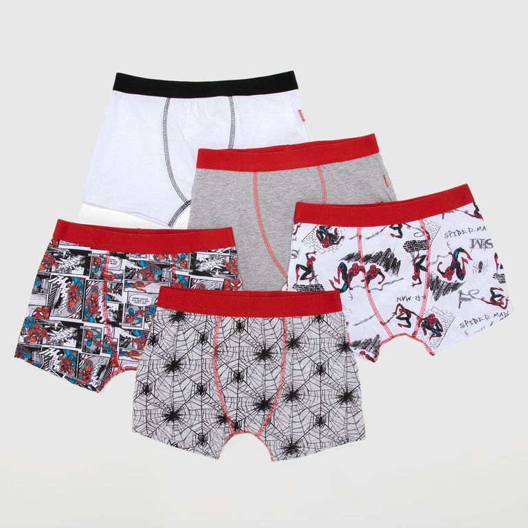 MARVEL Spider-Man Boxer Niño Pack de 5 Unidades Algodón | falabella.com