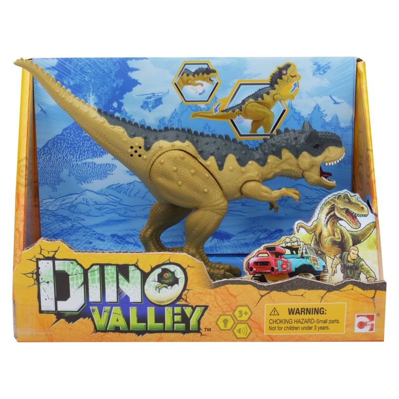 DINO VALLEY Dinosaurio Naranjo 20 Cms Con Luz Y Sonido Dino Valley ...