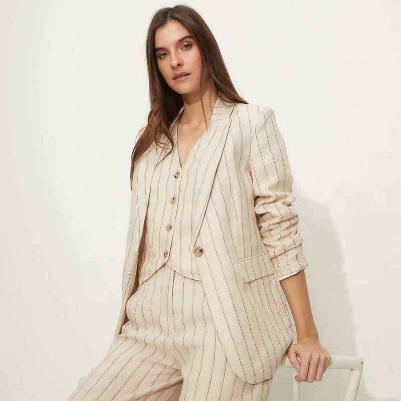 Basement Blazer Lino Mujer Basement Falabella