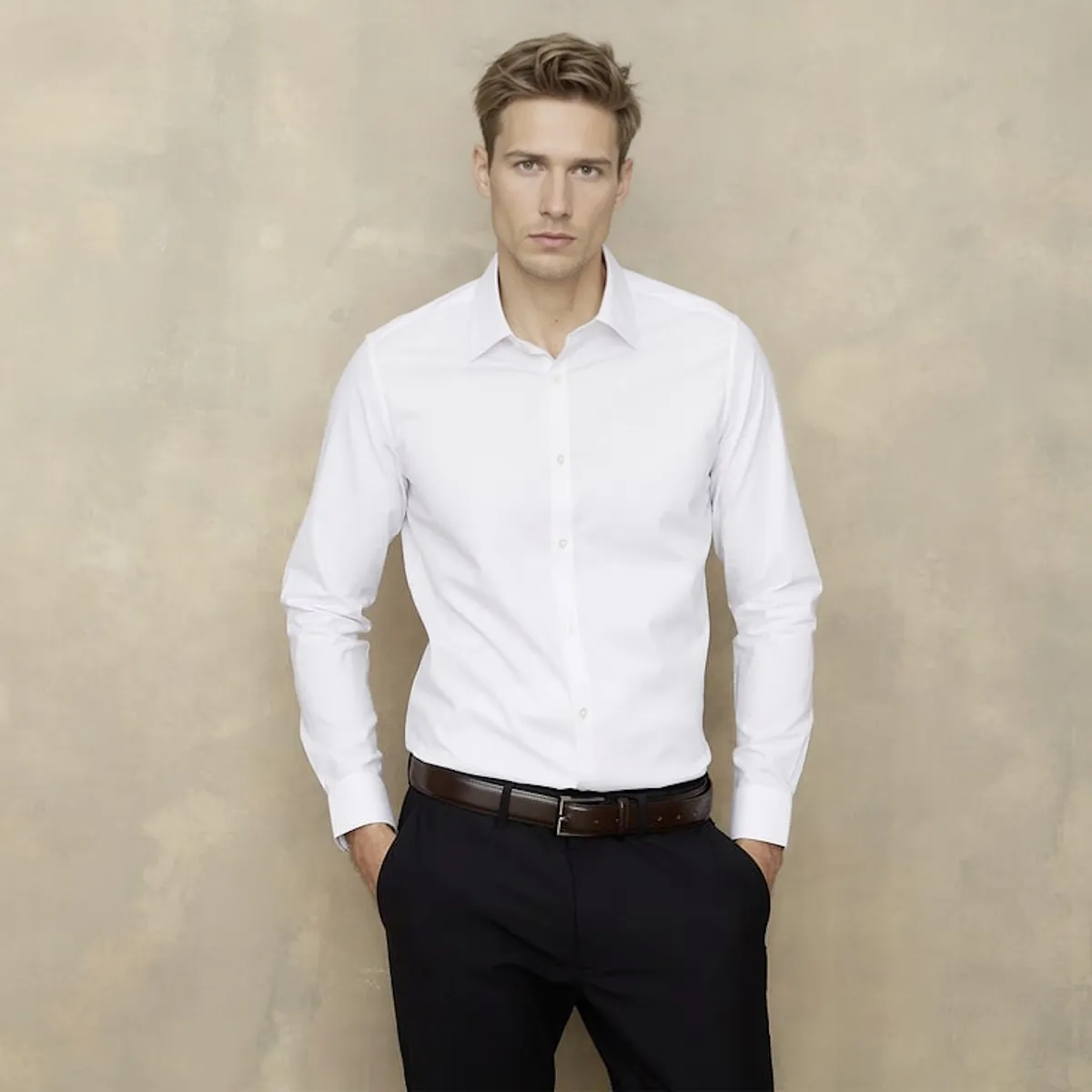 WOLF&HANK Camisa de Vestir Algodón Manga Larga Hombre Wolf&Hank ...