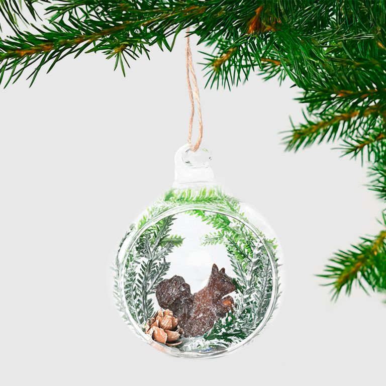 MICA Bola Esfera Colgante De Árbol Navidad Con Burbujas Ardilla 12 Cm ...