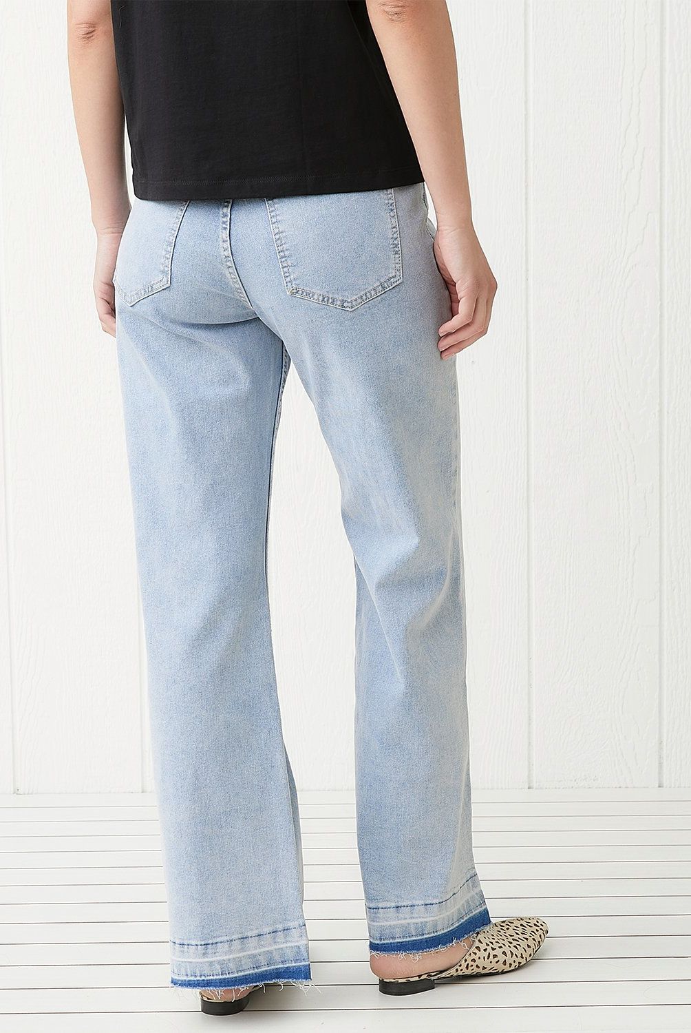 UNIVERSITY CLUB Jeans Wide Leg University Club Mujer Algodón Casual ...