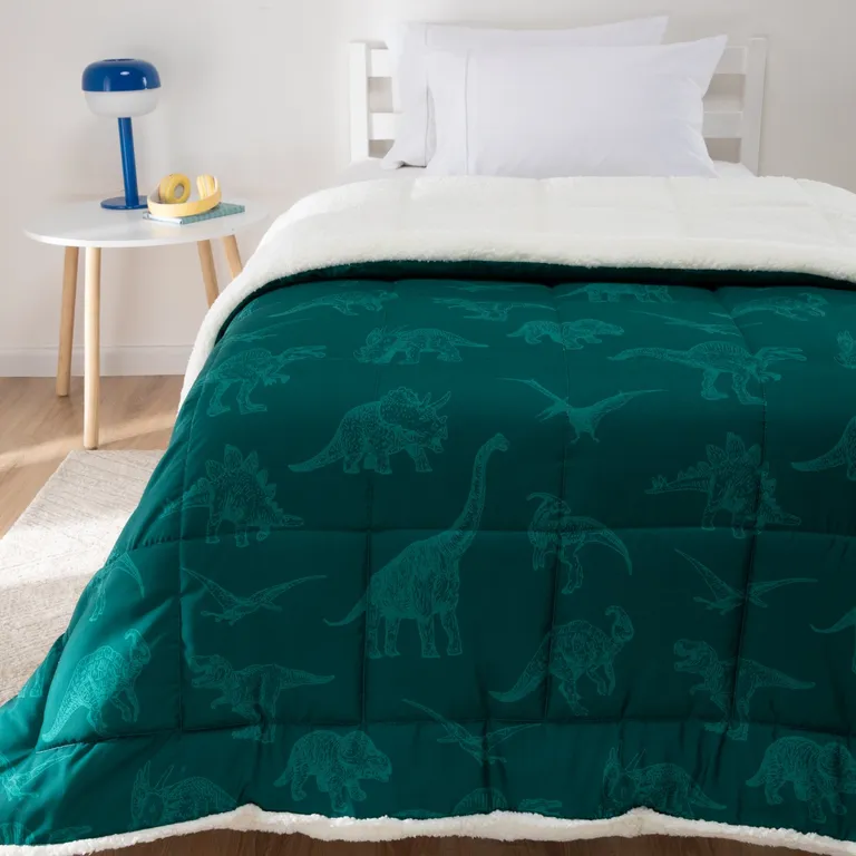 MICA KIDS Plumon Infantil Dinosaurios Sherpa 1,5 Plazas Mica ...