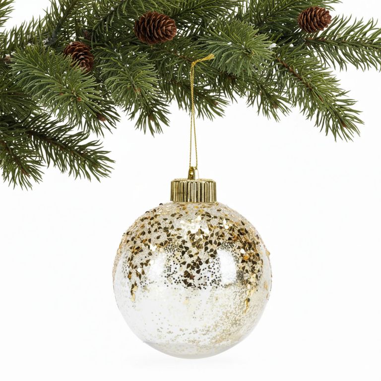MICA Esfera Bola Glam Gold 10Cm Adorno Colgante Navidad Mica ...