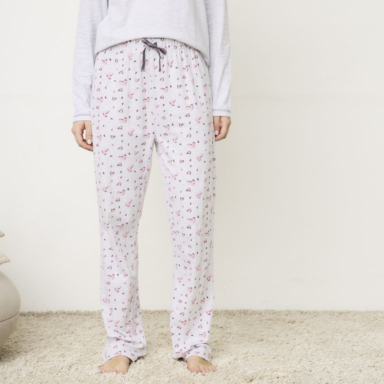 SYBILLA - Pantalón Largo de Pijama Algodón Mujer | Ofertitas
