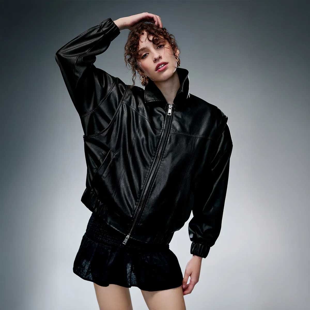 BASEMENT Chaqueta Cuero Effect Mujer Americanino | falabella.com