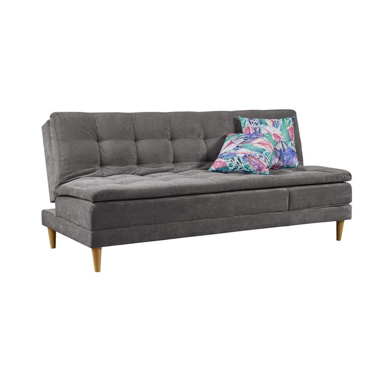 Sofá Cama Moderno en Tela 3 Puestos Grecia 186 x 84 x 85 cm Colchones ...