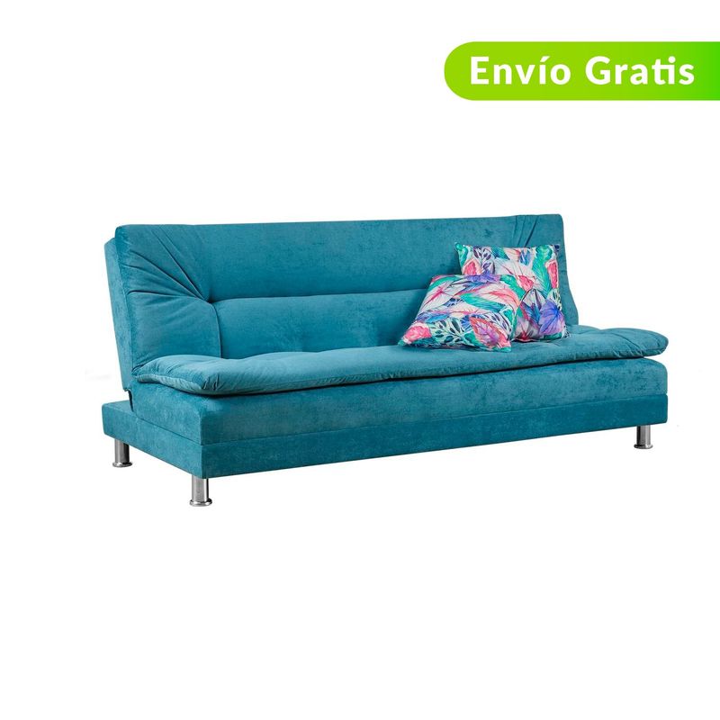 Sofá Cama 3 Puestos Tela Nevada Colchones Fantasia - Mueble COLCHONES ...