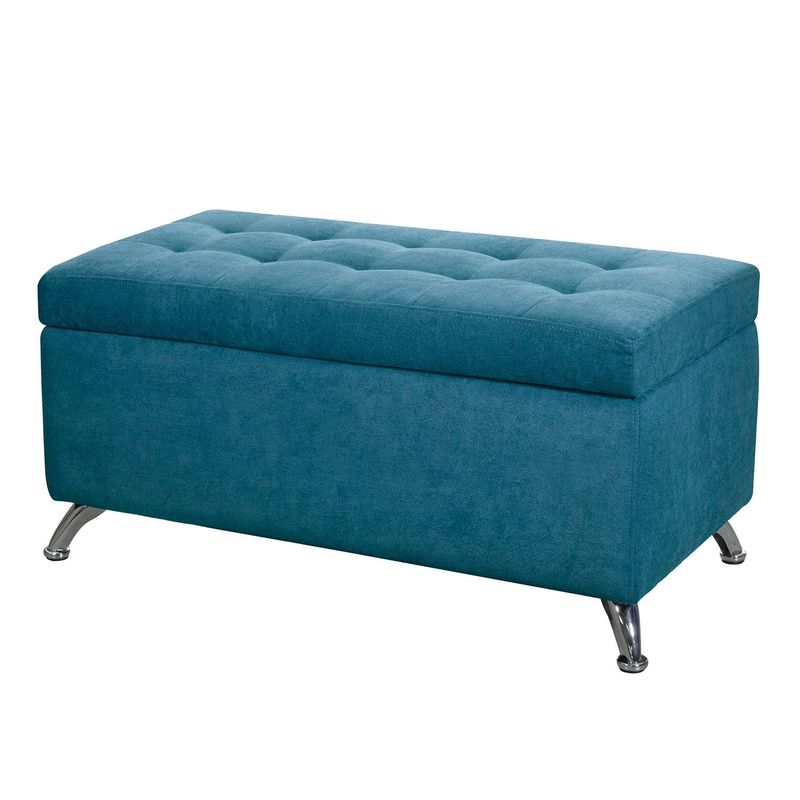 Puff Bodega Rectangular Riad Turquesa COLCHONES FANTASIA | falabella.com