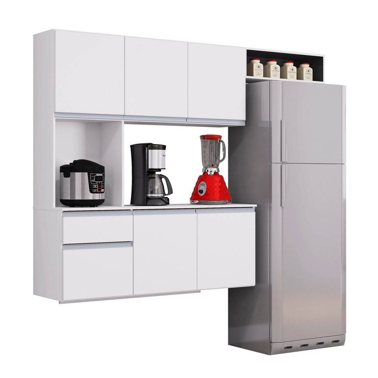 Cocina superior 6 puertas compacto mel 1,80m blanc AKIVOY | falabella.com