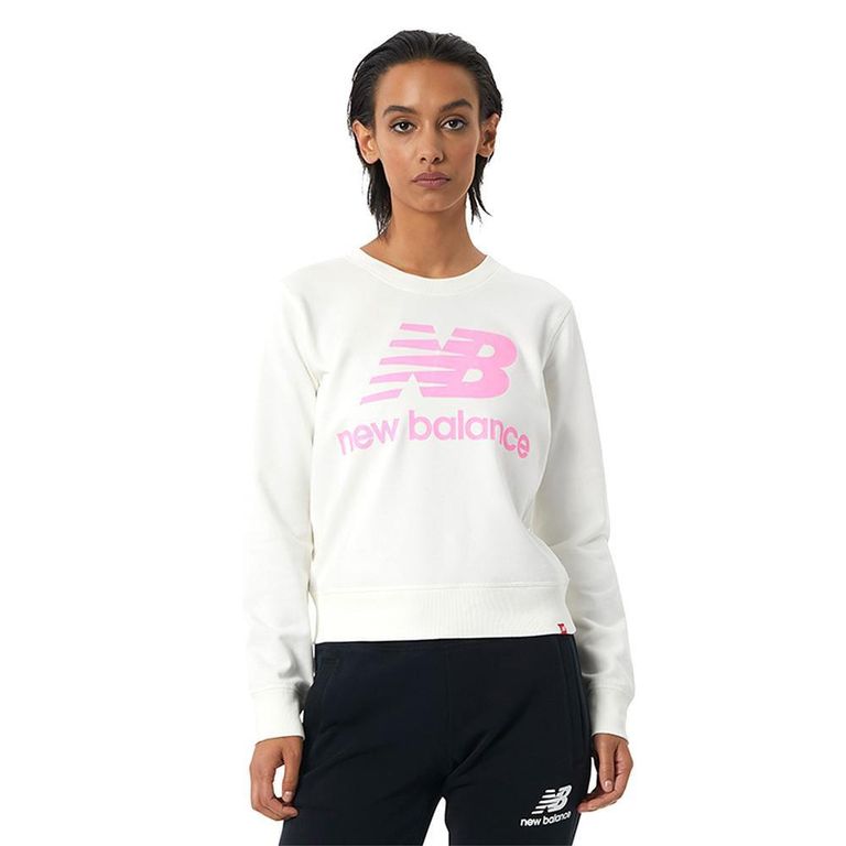 Sueter New Balance Essentials Crew Para Mujer-Blanco NEW BALANCE ...