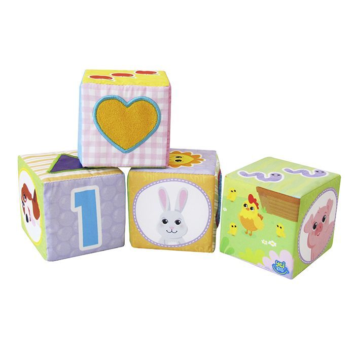 Cubos de texturas de la granja para bebés en espuma-Yei Kids CELMAX ...