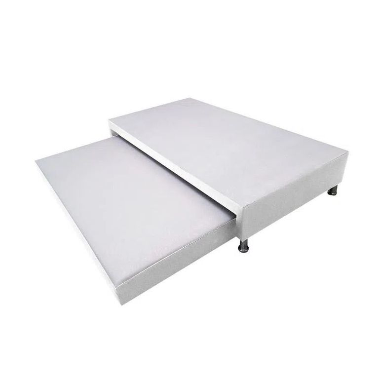 Base Cama Nido Dúplex Doble 140x190 Ecocuero Blanco NEW CONFORT ...