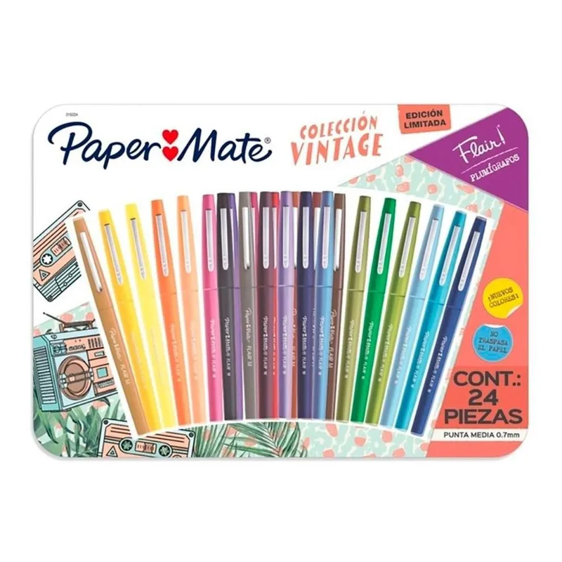 Marcadores Permanente Paper Mate Punta Media Vintage X24 PAPER MATE ...