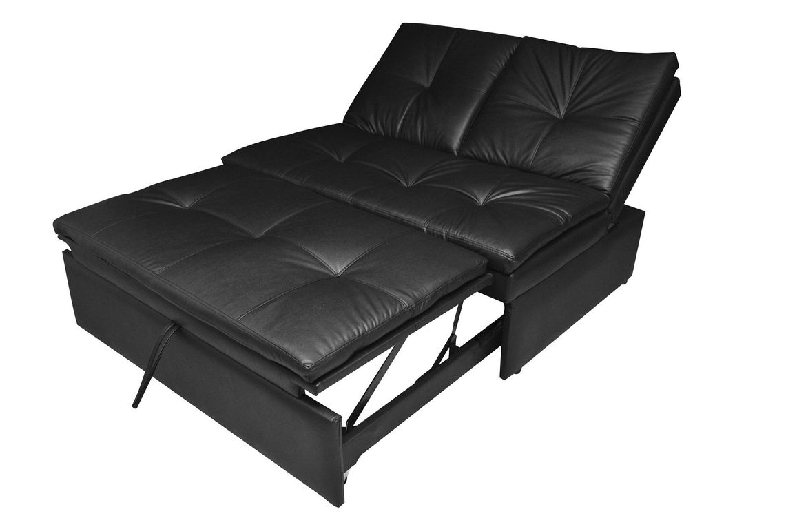 Sofa Cama Cajon Gallery 2 Puestos Ecocuero Negro SOFA MARKET | falabella.com