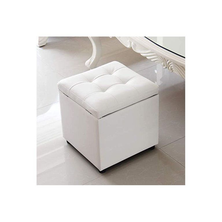 Puff Baúl 40x40 Blanco Sintético DISEÑOS RAMONA'S | falabella.com