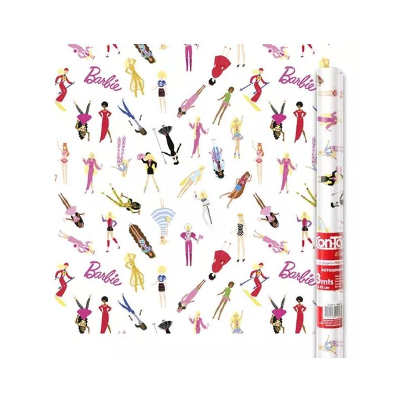 Papel adhesivo Mundo Barbie x 3 metros. CONTACT | falabella.com