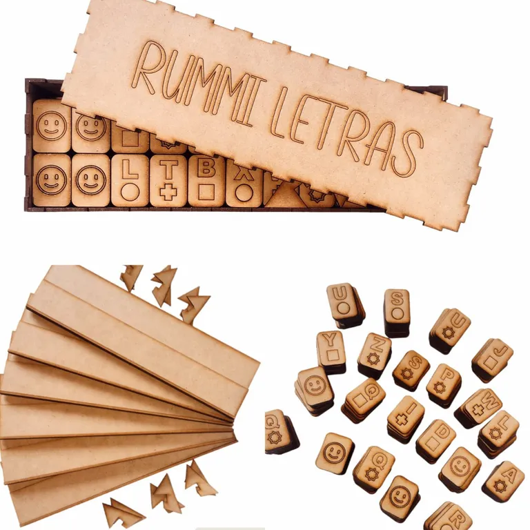 Juego de Mesa Rummi-Letras artesanal en madera GENERICO | falabella.com