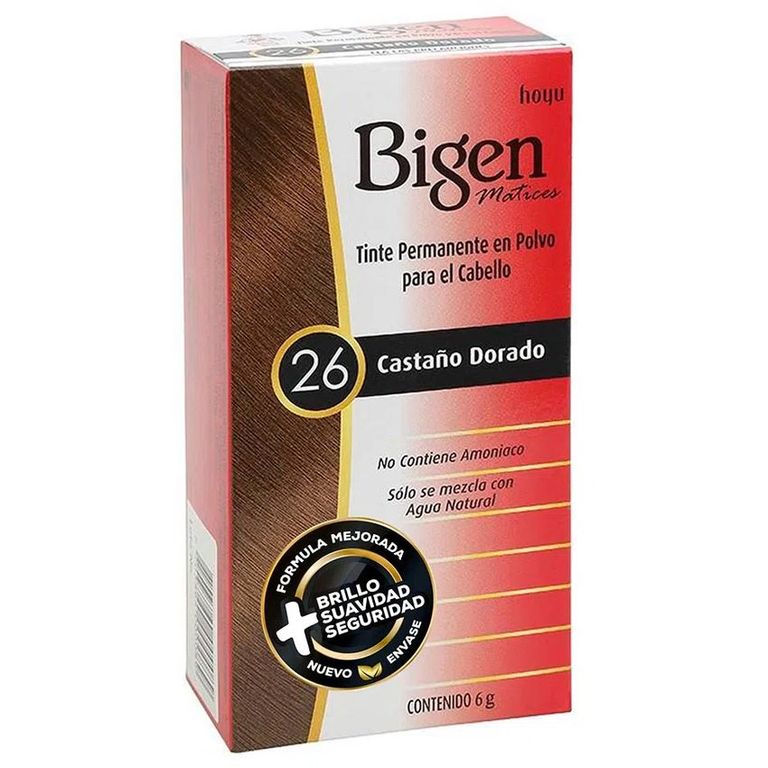 Tinte Permanente Para Cabello Bigen Matices Castaño Dorado 26 BIGEN ...