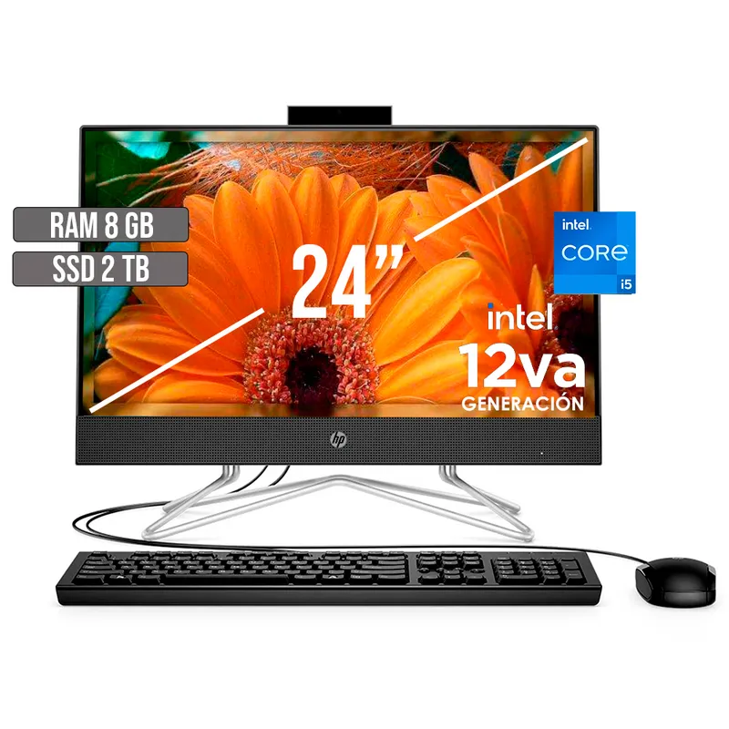 TODO EN UNO HP INTEL CORE I5-1235U SSD 2TB RAM 8GB LED 24 FHD HP | falabella.com