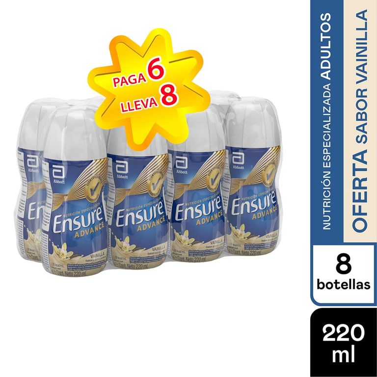 Oferta Ensure Advance Vainilla X 220ml Pague 6 Lleve 8 ENSURE ...