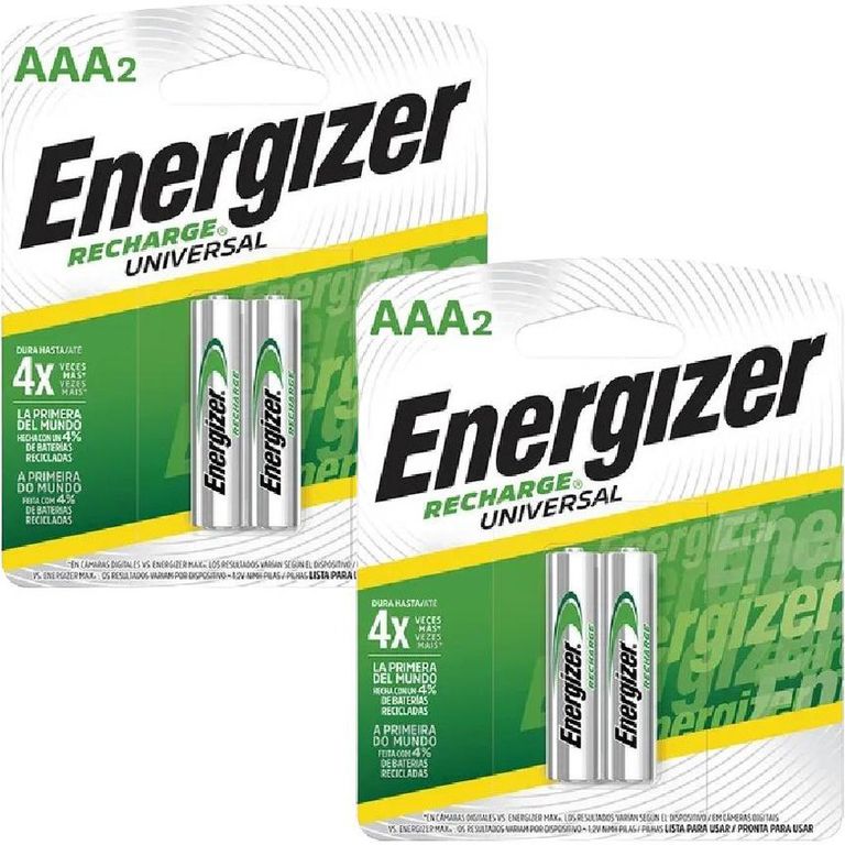 Pilas Recargables Energizer 2AAA x2 Und (4 Pilas) ENERGIZER | falabella.com