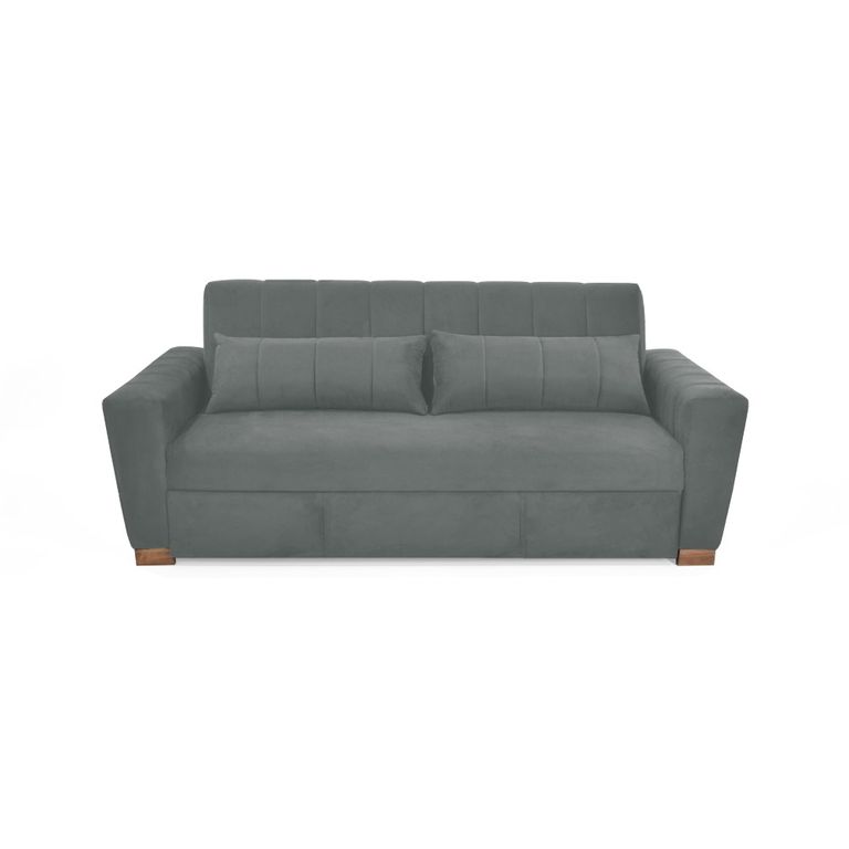 Sofa Cama 3 Puestos Hannover 210x89x85 Tela Gris VENECIA | falabella.com