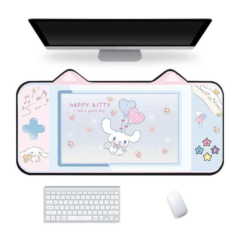 Mouse pad lindo de gato niña azul cielo largo 80x40cm GENERICO ...