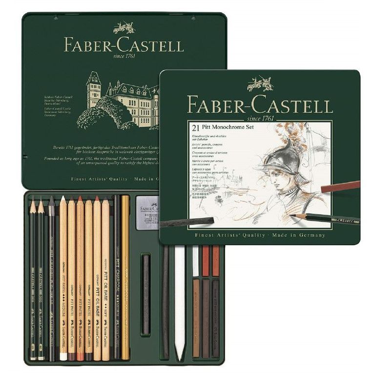 Estuche Faber Castell Pitt Monochrome Set X21 Pz FABER-CASTELL ...