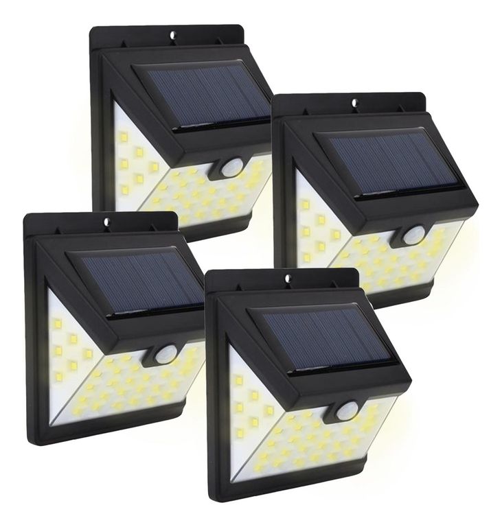 Foco Reflector Solar Maxwell Led Exterior Sensor Pared Set 4 - Amarillo ...