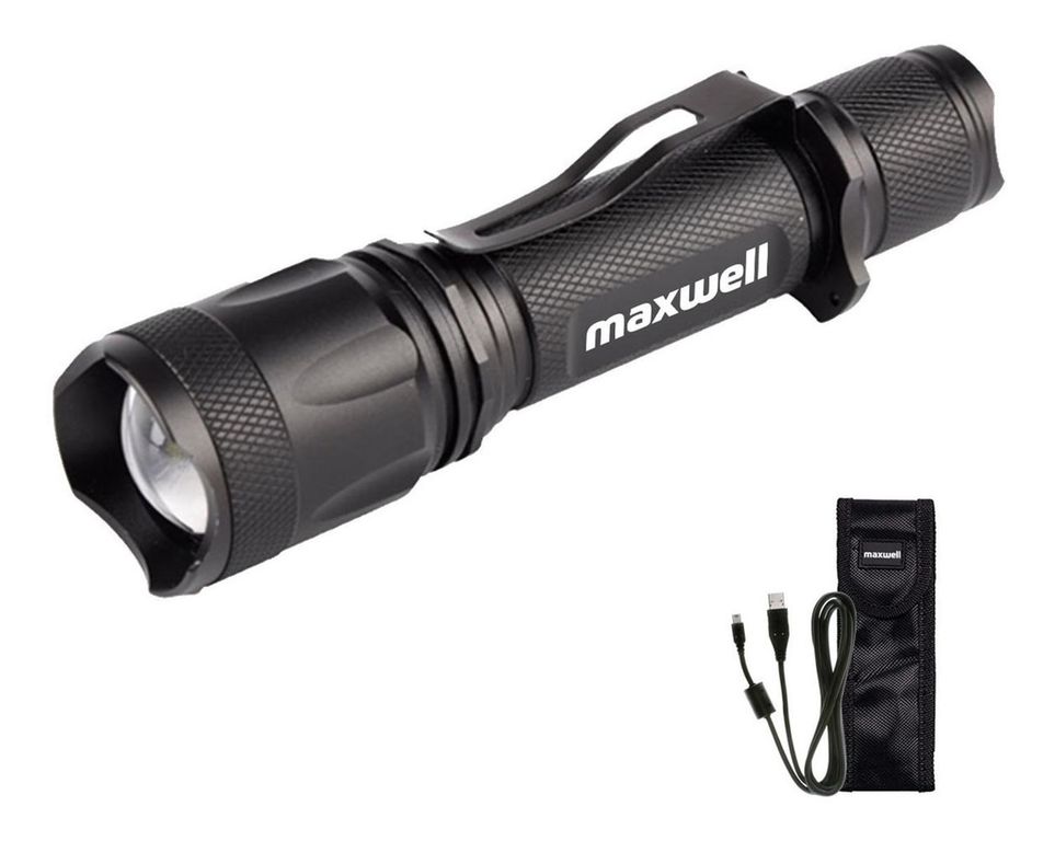 Linterna Led Tactica Maxwell Recargable Usb Impermeable MAXWELL ...