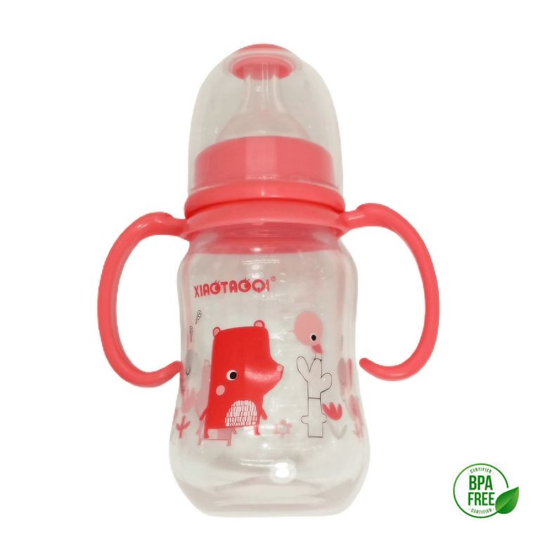 TETERO BIBERON CON ASA CHUPO Y TAPA 120 ML ROSA GENERICO | falabella.com