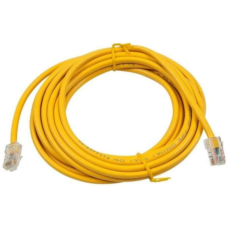 Cable LAN RJ45 CAT. E6 5 Metros Amarillo Red Internet Conexión WiFi ...