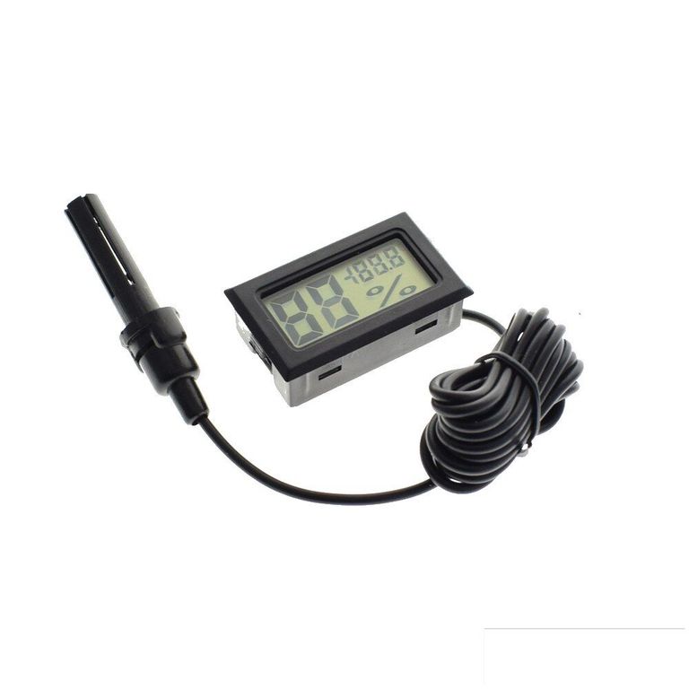 Termohigrometro Digital -50~70C Negro Sensor Temperatura Humedad Con ...