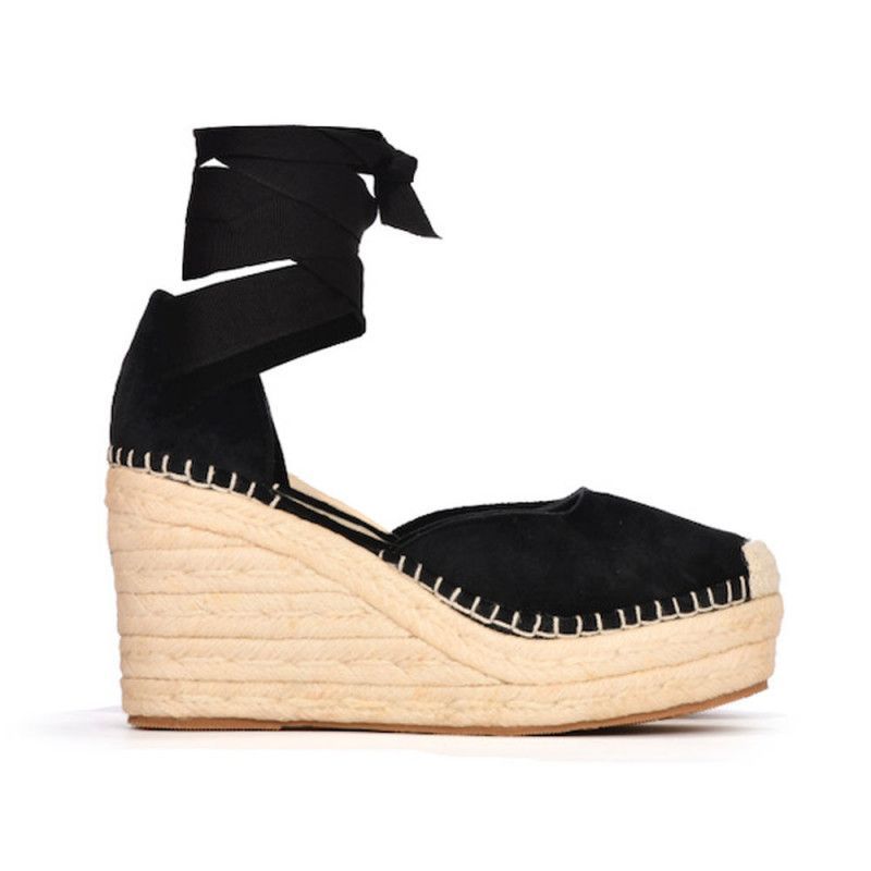 Sandalias Plataformas Espadrilles Sábates Cami Negro Bajos SABATES ...