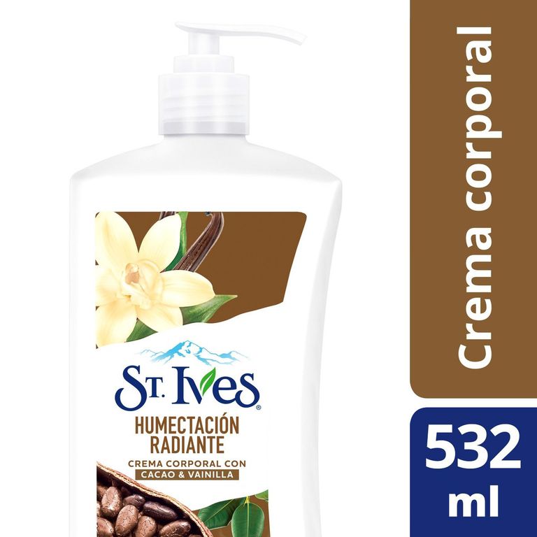 Crema Corporal St. Ives Humectacion Radiante Cacao y Vainilla 532 ml ST ...