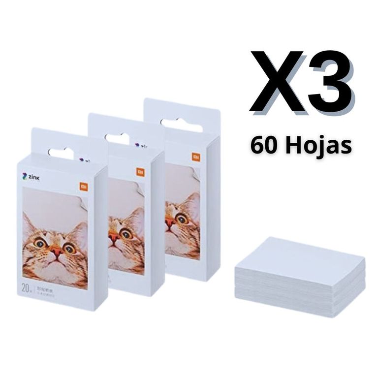 Papel de Impresora Mi Portable Photo Printer X3 60 Hojas XIAOMI ...