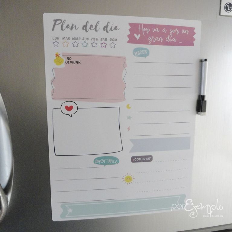 Planeador Imantado Por Ejemplo Plan del Día GENERICO | falabella.com