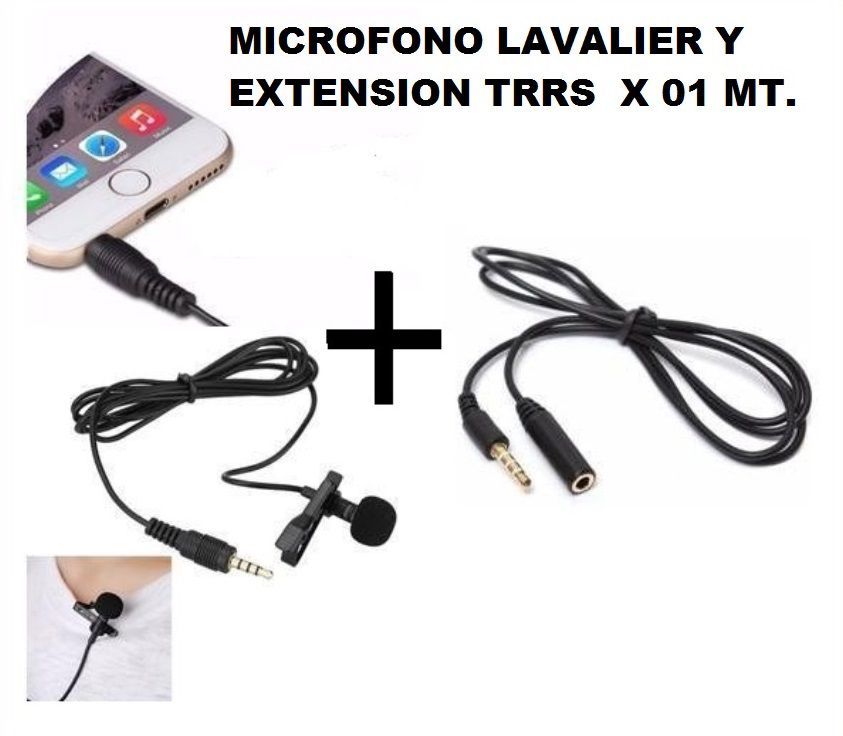 microfono para celular y extension de 1 mts de largo GENERICO ...