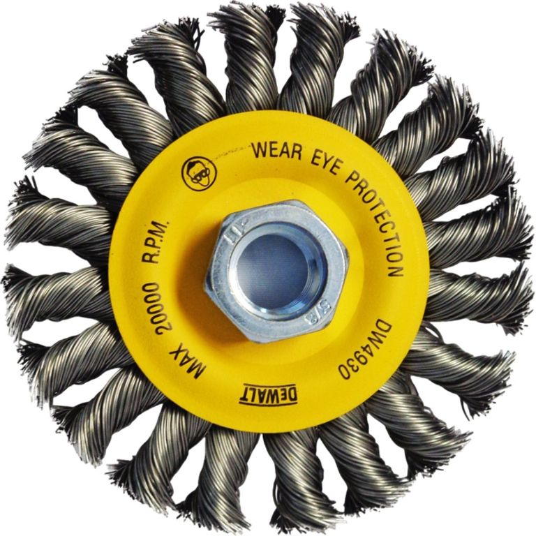 GRATA ACERO CIRCUÑAR TRENZADA 4"X 3/8"X 5/8"DW4930 DEWALT | falabella.com