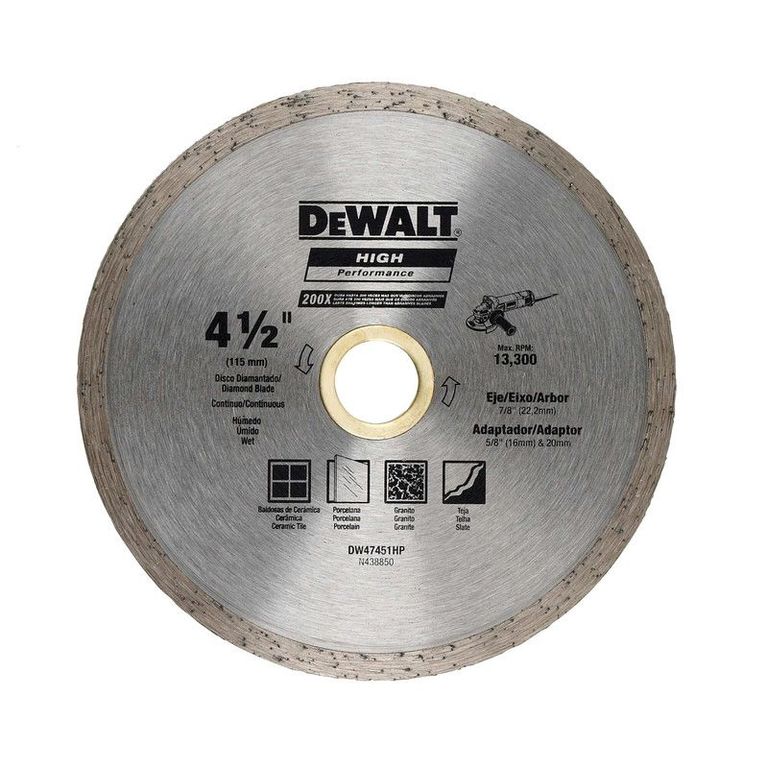 DISCO DIAMANTADO DE 4.1/2" CONTINUO DEWALT | falabella.com