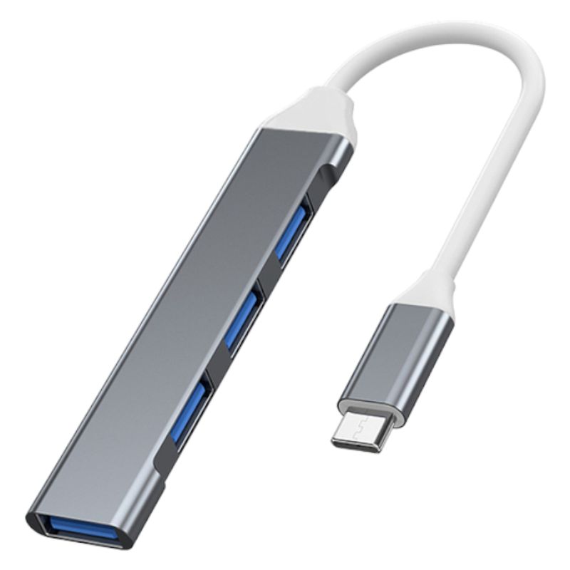 Hub multipuertos adaptador USB en aluminio 4 puertos multi usb-c ...