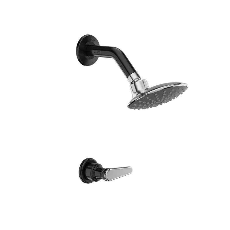 Ducha GRIVAL Nogal sencilla con regadera Cosmos negro GRIVAL ...