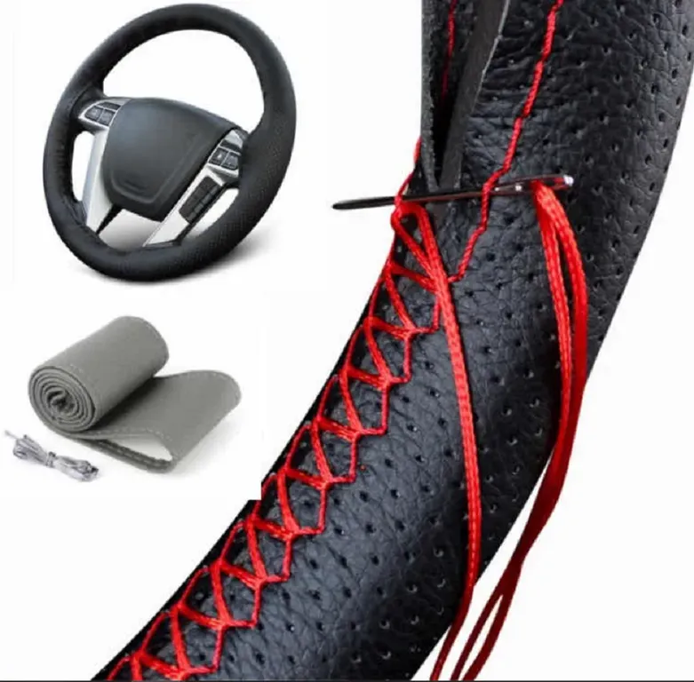 Forro Protector Timon Carro Vinilcuero Kit Complet Hilo Rojo GENERICO ...