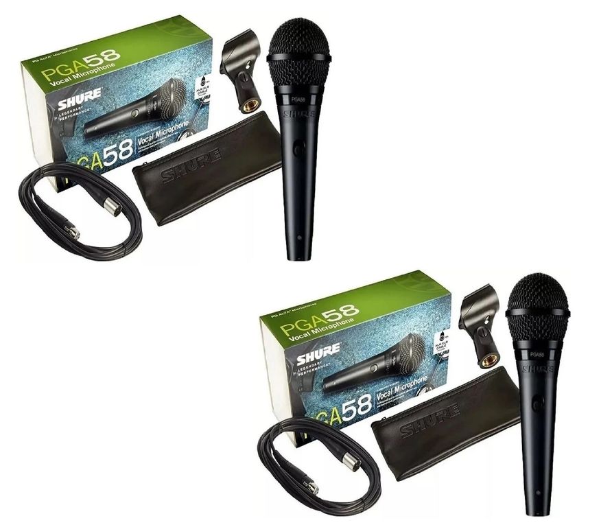 Microfonos Shure PGA58-XLR Kit X 2 Unidades SHURE | falabella.com