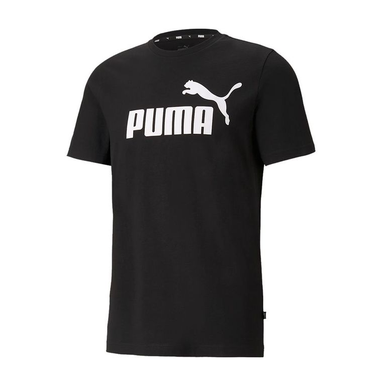 Camiseta Marca Puma Ess Logo Tee Original Negro Hombre PUMA | falabella.com
